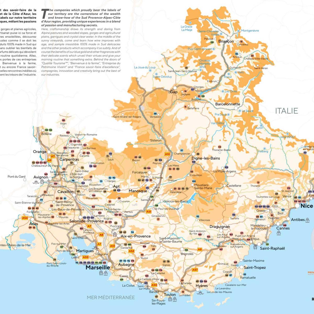 Cartes de la région | Provence-Alpes-Côte d'Azur Tourisme
