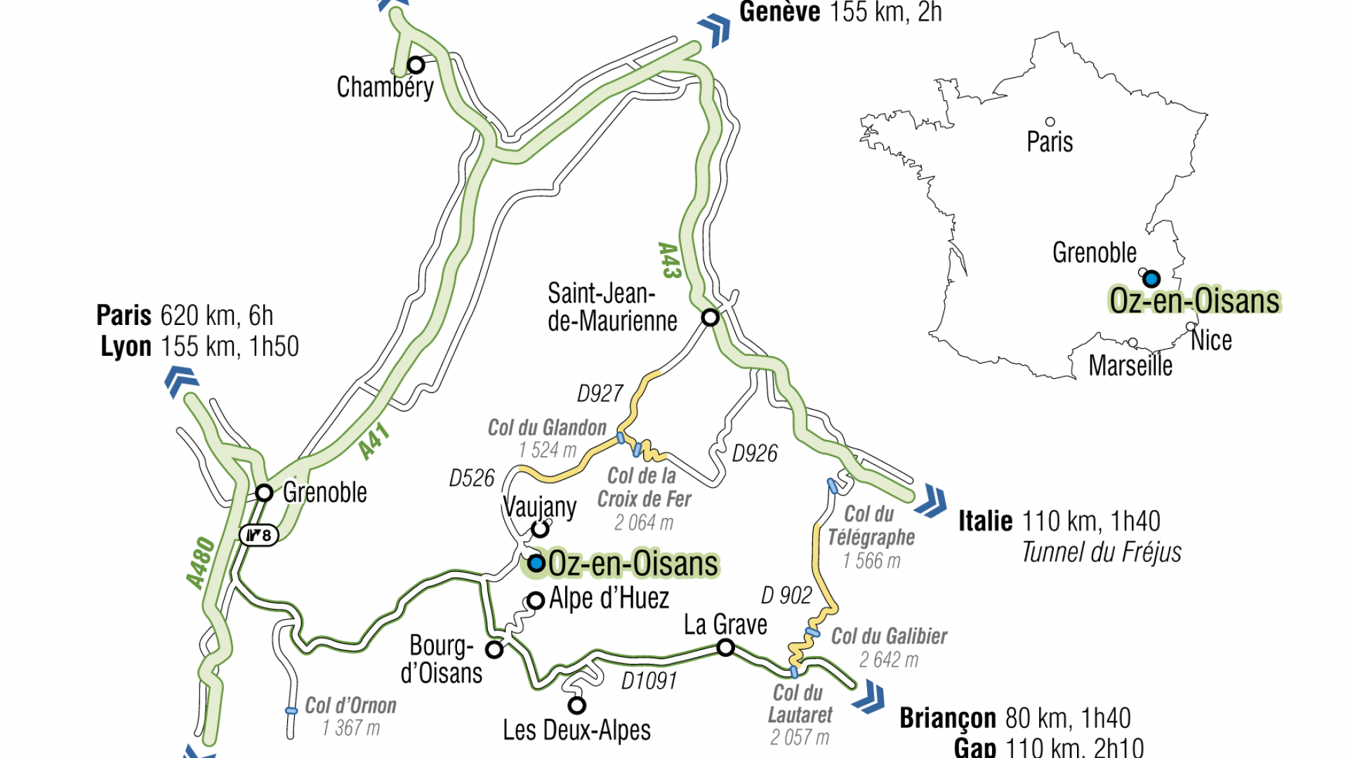 Accès | Office de Tourisme d'Oz-en-Oisans