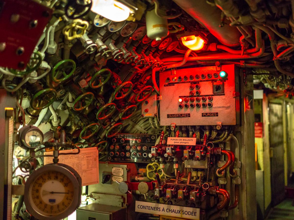 The Espadon submarine restoration work