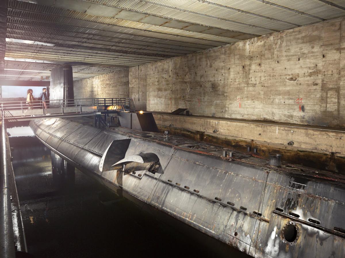 The Espadon submarine restoration work
