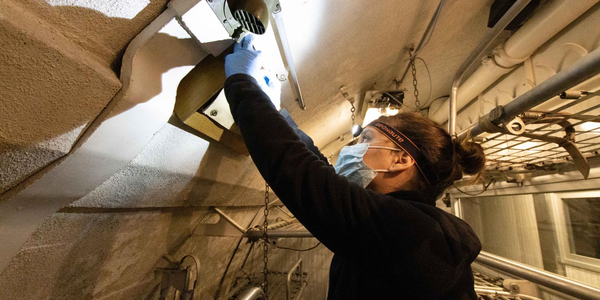 The Espadon submarine restoration work