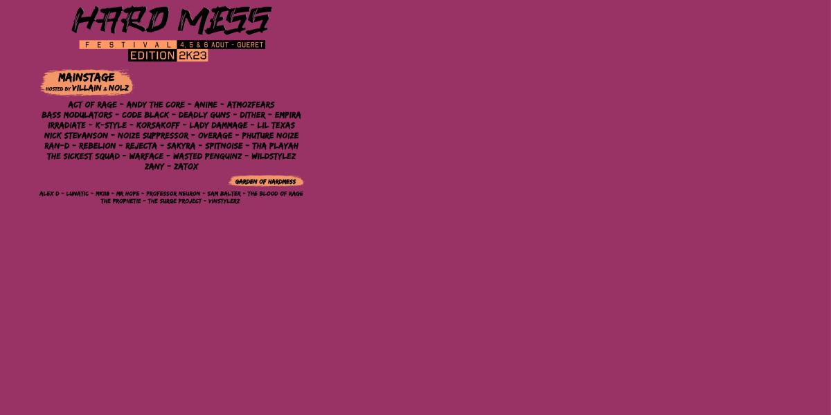 Hard Mess Festival | Tourisme Creuse Limousin