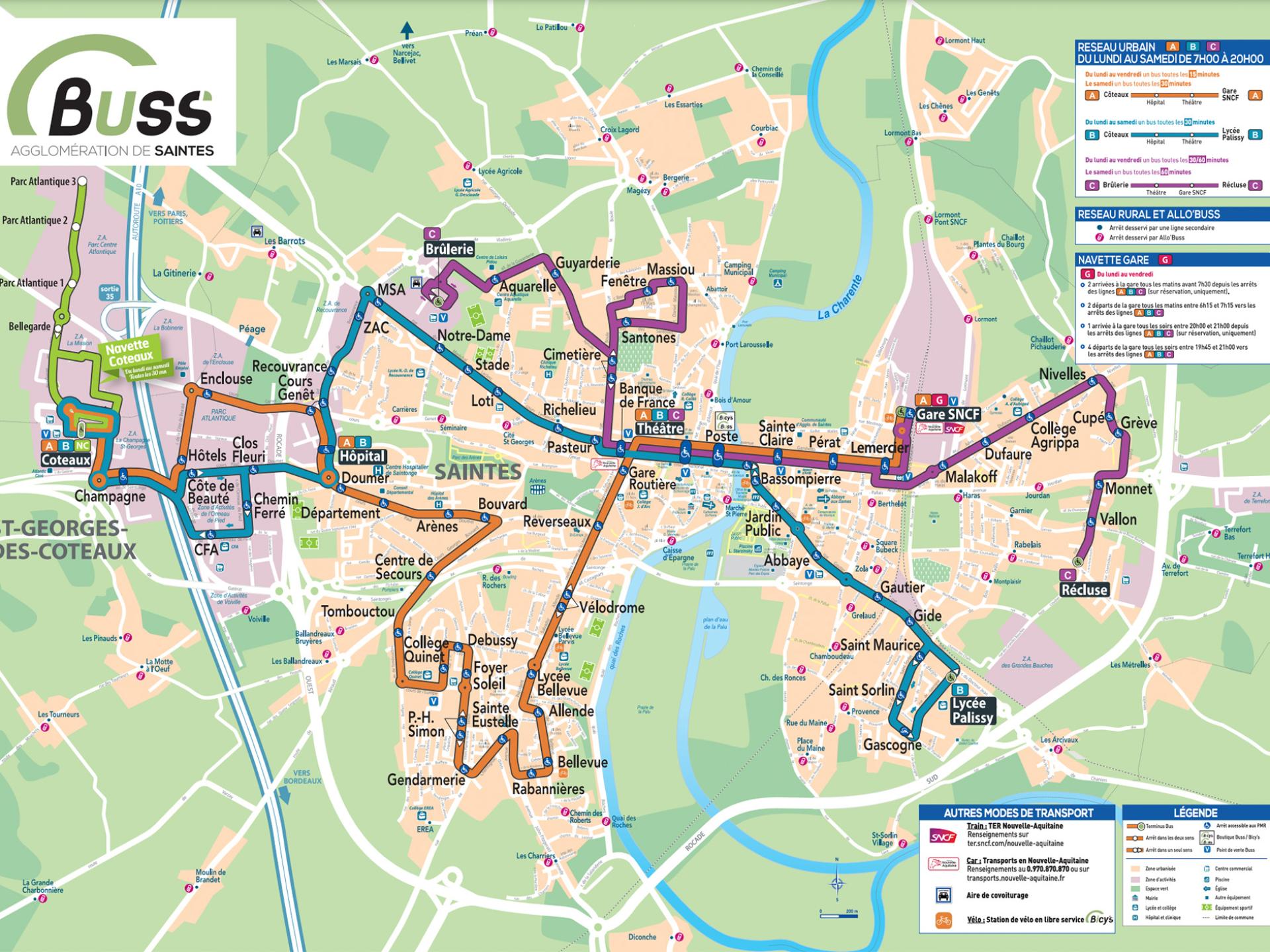 En bus | Ville de Saintes